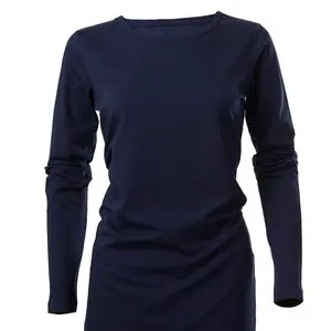 COVE Long Length Cotton Navy Tee - Blue