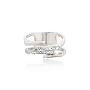 SHABELLA NYC Dual Rectangular Signet - Silver