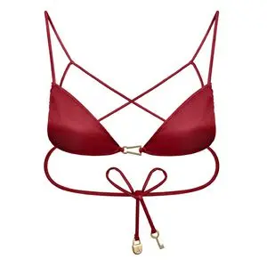 BIANCA RESORTWEAR India Bikini Top In Cherry - Red