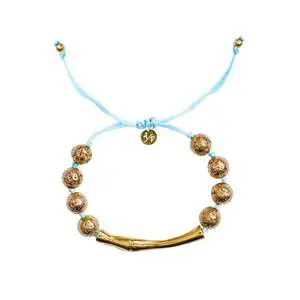 ADRIANA PAPPAS DESIGNS Haven Bracelet On Colored Cord - Bell Blue