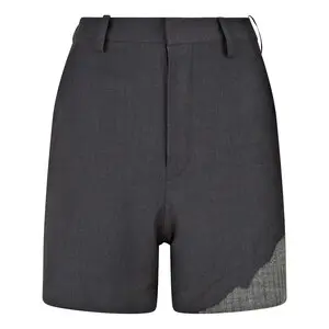 BOUTIQUE KAOTIQUE Shorts With Knitted Details - Grey