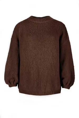 SALANIDA Melody Soft Mohair Jumper Chocolate Brown