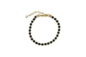 VICKISARGE The Tennis Bracelet In Gold - Black