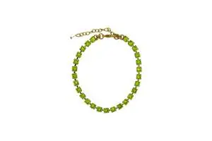 VICKISARGE The Tennis Bracelet In Gold - Green
