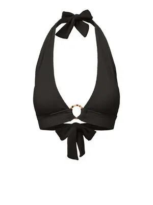 CHANGE OF SCENERY Erin Top In Texture With Tort Ring - Black