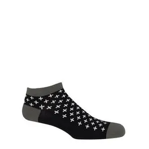 PEPER HAROW - MADE IN ENGLAND Crosslet Trainer Socks - Black