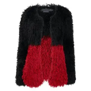 SARAH REGENSBURGER Black / Red Fire In The Dark Coat - Black/red