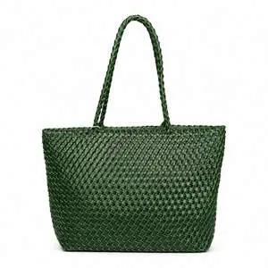 RIMINI Woven Eco Leather Handbag 'amadea - Green