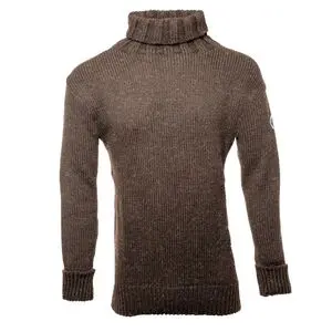 ARTHUR BEALE Neutrals Oiled Wool Beerenberg Pullover Black Welsh Mountain - Brown