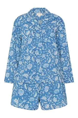 NOLOGO-CHIC Hand Printed Pj Shorts Set Dragonfly - Blue