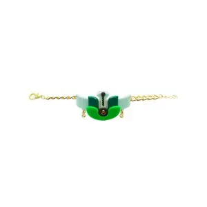 GISSA BICALHO Acrylic Handmade Bracelet Lotus - Green