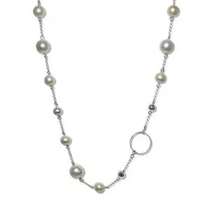 FV JEWELLERY La Pierre Fresh Water Pearl Short Necklace - White