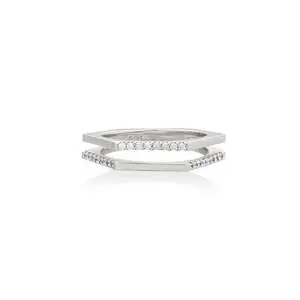 SHABELLA NYC Dual Rectangular Ring - Silver