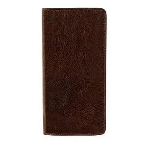 TIME RESISTANCE Leather Coat Wallet The Periodic Table - Brown