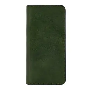 TIME RESISTANCE Leather Coat Wallet - The Periodic Table Green