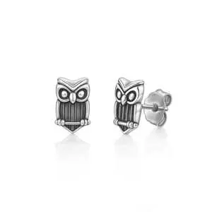 UNALOE Sterling Owl Earrings – Protection, Wisdom And Intuition – Talisman – Jewellery - Silver