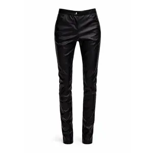 SEROTONINN Slim Fit Faux Leather Trousers