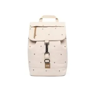 LEFRIK Kaut Mini Backpack Ecru Dots - White