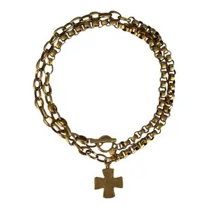 SCCOLLECTION Madonna Chunky Cross Necklace - Gold