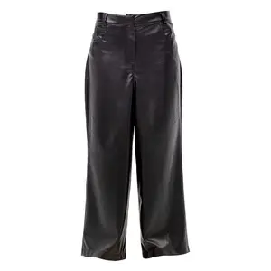 MAISON BOGOMIL Wide Leg Faux Leather Pants - Black