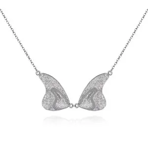 FAR EAST JEWELRY Handcrafted Love Butterfly Necklace - Silver