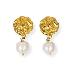 MARTINA ROZENBERG SMIRA JEWELRY Ondaluz Statet Pearls Earrings - Gold