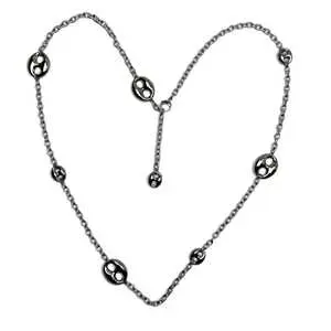 JAGGED HALO JEWELRY Mariner Lariat Necklace - Silver