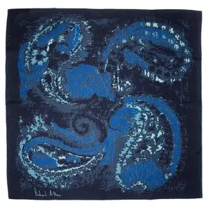 RICHARD ALLAN LONDON Illusion Silk Scarf - Blue