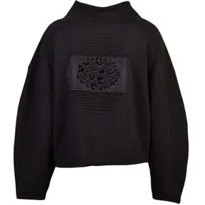 JOY-ES Leopard Patterned Cardigan - Black