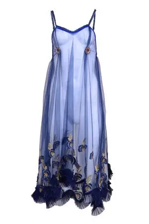 Natalia Petruch Leonie Tulle Over-dress In Navy - Blue