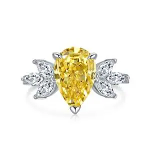 VIVIANA HALIL Silver / Yellow The November Ring In Sterling Silver - Silver/yellow
