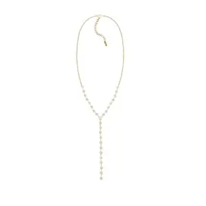 ADRIANA PAPPAS DESIGNS Crystal Ice Lariat - Gold
