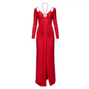 AGGI BY HALEWSKI Dianna Maxi Evening Dress - Red