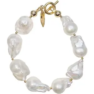 FARRA Timeless Natural Baroque Pearls Bracelet