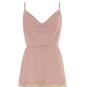 NOBLESSE OBLIGE Cactus Rose Lace Romper - Pink