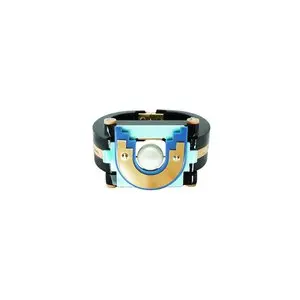 GISSA BICALHO Black / Blue Handmade Acrylic Bracelet Maya Black & Blue Hortensia - Black/blue
