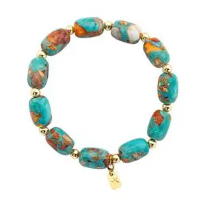 STARFISH PROJECT Sierra Bloom Turquoise Emperor Stone Beaded Bracelet - Blue