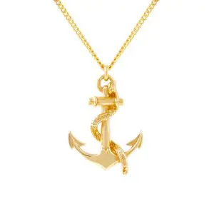 LEE RENEE Anchor Necklace - Gold