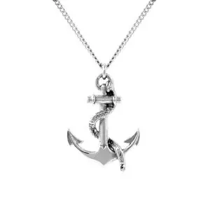 LEE RENEE Anchor Necklace - Silver