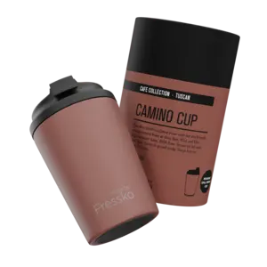 Fressko Camino 12oz / 340ml Reusable Coffee Cup, Stainless Steel Tuscan - Brown