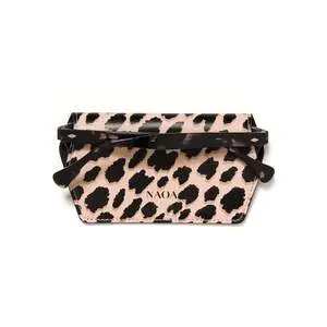 NAOA Neutrals / Slim Glasses Case Leopard Print - Black
