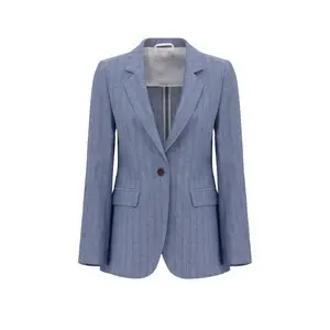 GEORGETTE Soft Sky Tailored Blazer - Blue