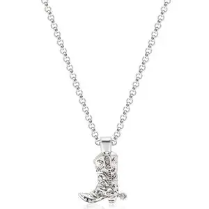 NIALAYA JEWELRY Cowboy Charm Necklace - Silver