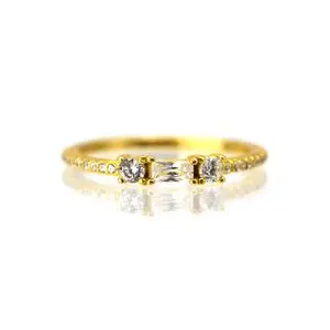 VICSTONENYC FINE JEWELRY Sparkling Natural Diamond Unique Band - Gold