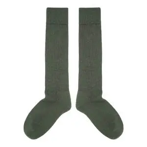 PEPER HAROW - MADE IN ENGLAND Wool Boot Socks Olive - Green