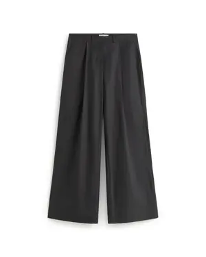 THINKING MU Wide Leg Patty Pants - Blue