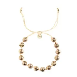 ADRIANA PAPPAS DESIGNS Bella Bracelet On Colored Cord Cantaloupe - Yellow