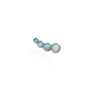 LEE RENEE Opal Climber Earring Right Ear - Silver