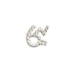 CLAIRE HILL DESIGNS Brave Shorthand Stud Earring - Silver