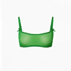 THE COOLGIRL NYC Jane Soft Bra In Mesh - Green